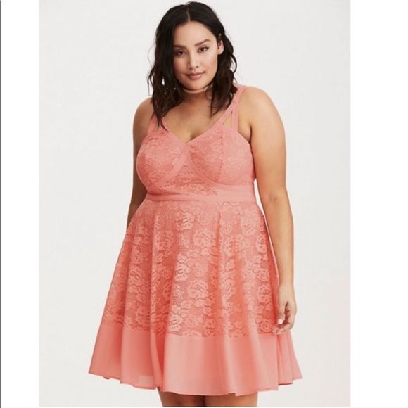 torrid | Dresses | Torrid Insider Collection Strappy Lace Skater | Poshmark